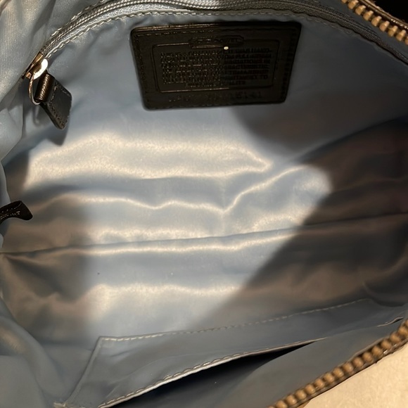 Coach | Bags | Euc Coach F5141 Signature Stitched Patent Demi ...